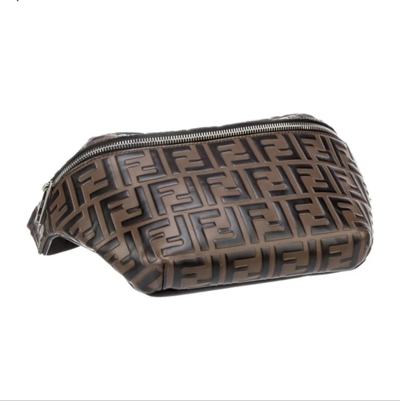 Fendi | Bags | Authentic Fendi Zucca Leather Embossed Fannyshoulder Bag ...